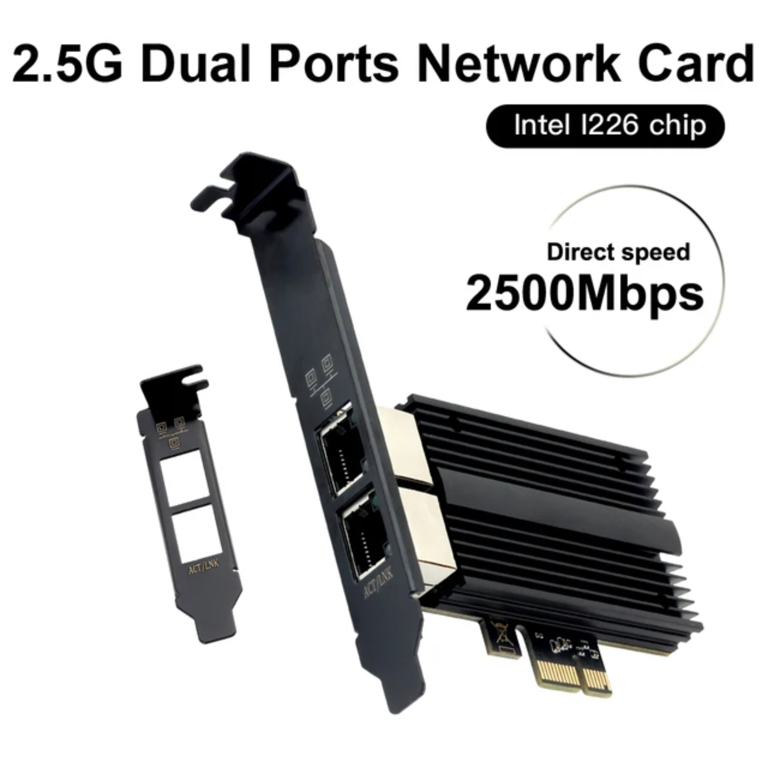 CHNGSNG High-Speed Dual Port Gigabit Ethernet RJ45 PCI-E Network Card ...