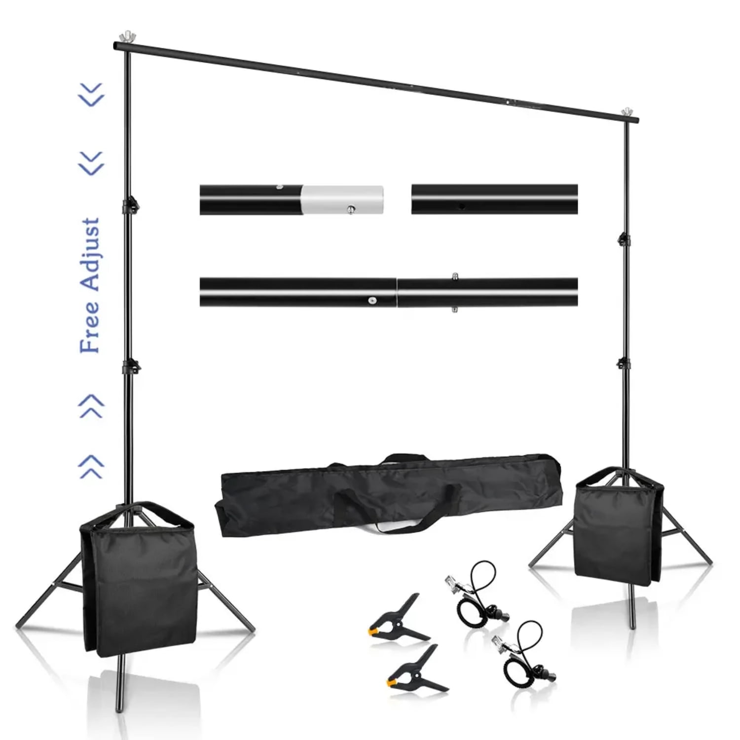& Booms C-with Stand Photography Studio Kit - 3 Light Stands, Backdrops ...