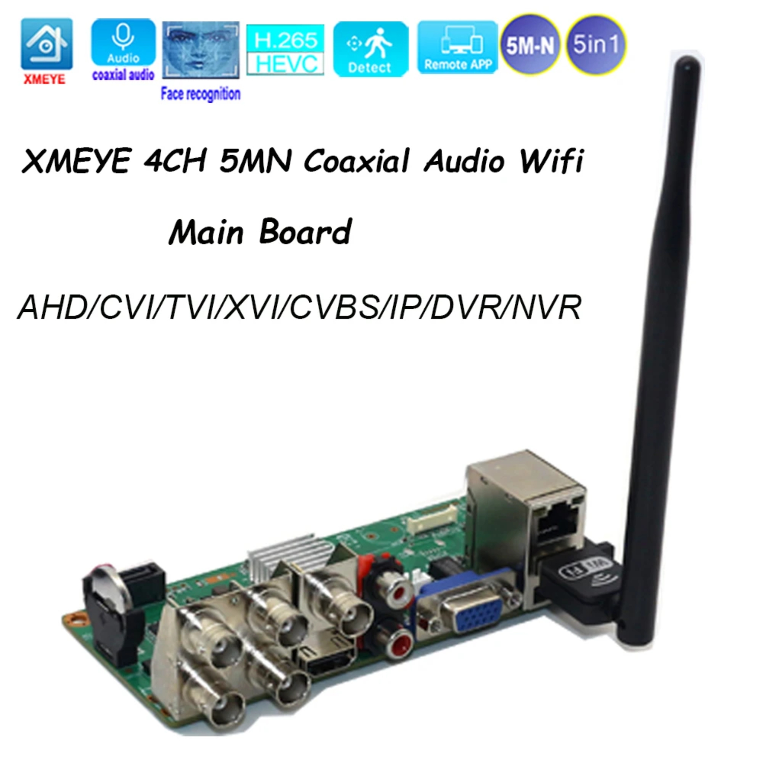 CHNGSNG Xmeye Dvr 4 Channels 5M-N Board Video Surveillance Recorder ...