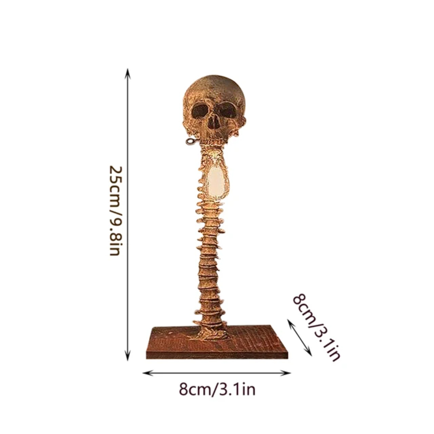 CHNGSPM Creepy and Spooky Halloween 3D Skeleton Skull Statue Table Lamp ...