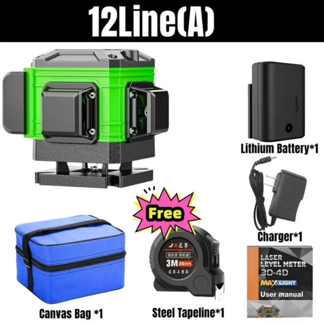 CHNGTO Accurate and Powerful USB Rechargeable Self-Leveling Lazer Level ...