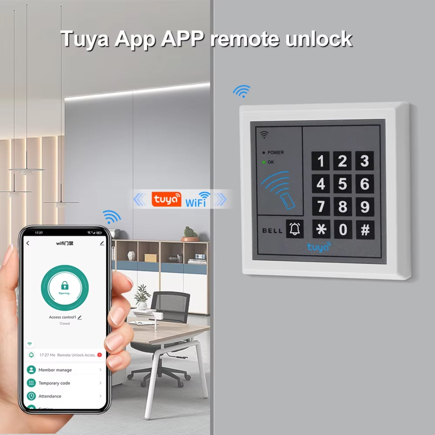 CHNGTO Smart Wifi RFID Keypad Door Access Control System Kit with ...