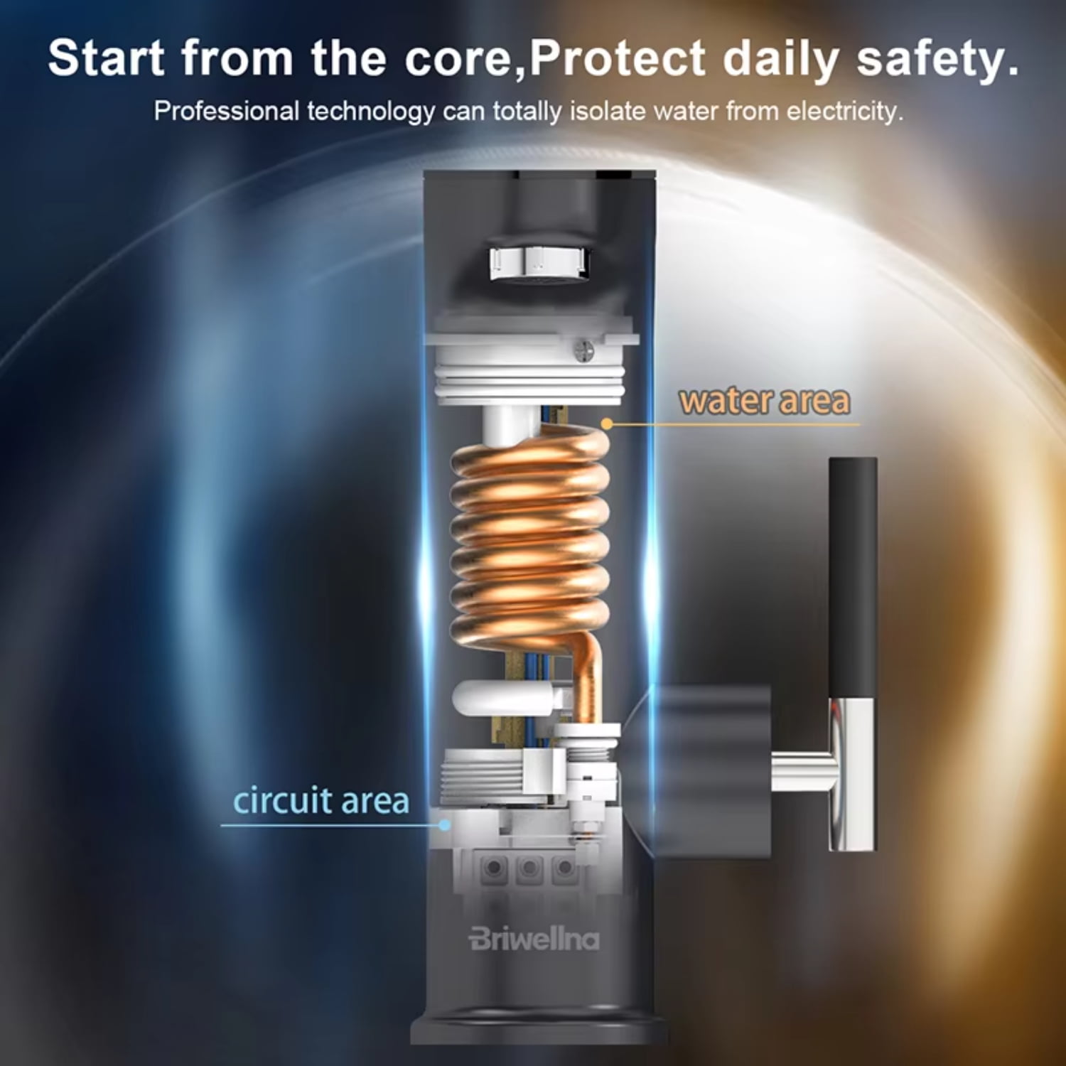 CHNGTO Tankless Instant Geyser 2 in 1 Cold and Hot Water Taps Faucet ...