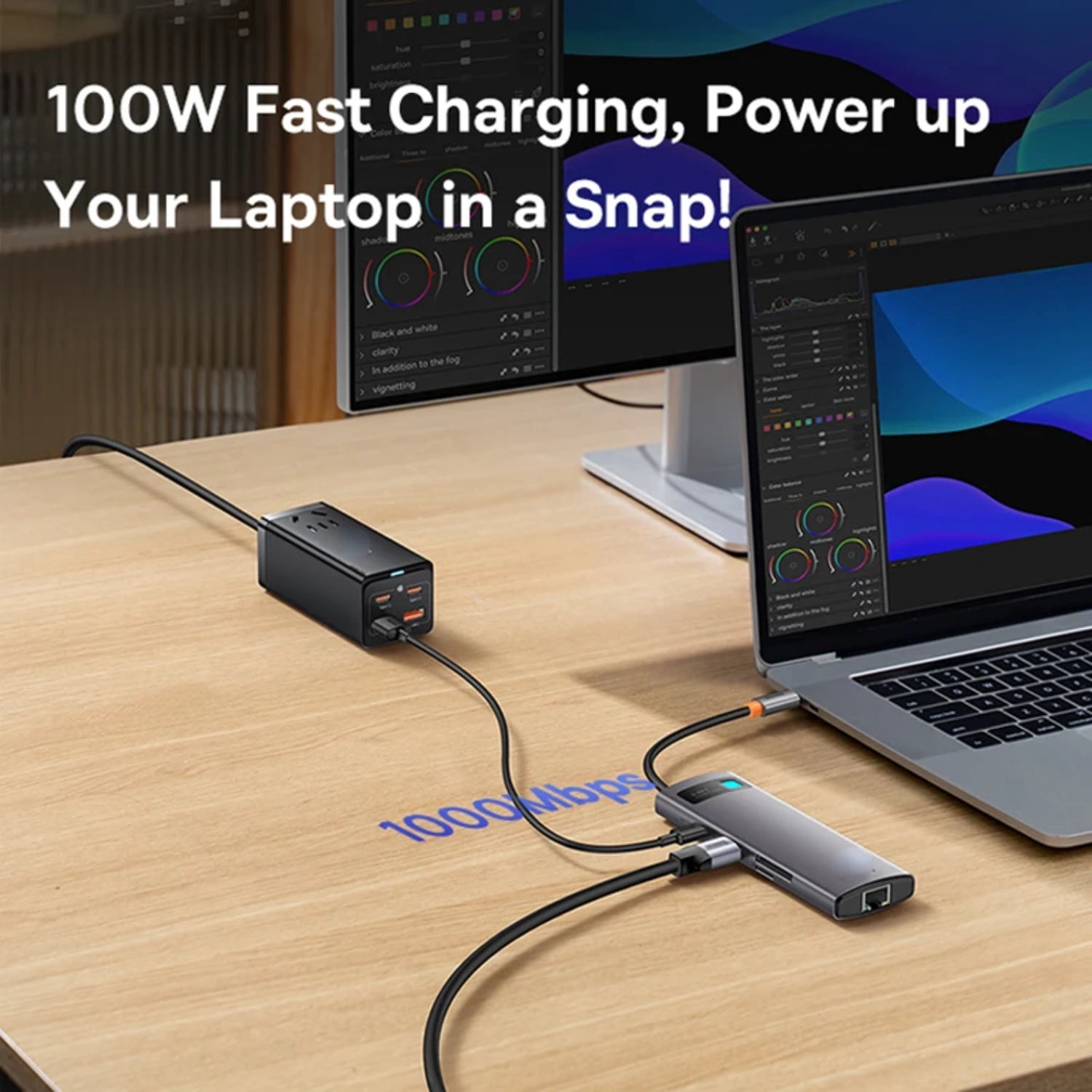 CHNGXDZ High-Speed USB C 3.1 8-in-1 Hub for Macbook Laptop PC - 4K 60Hz ...