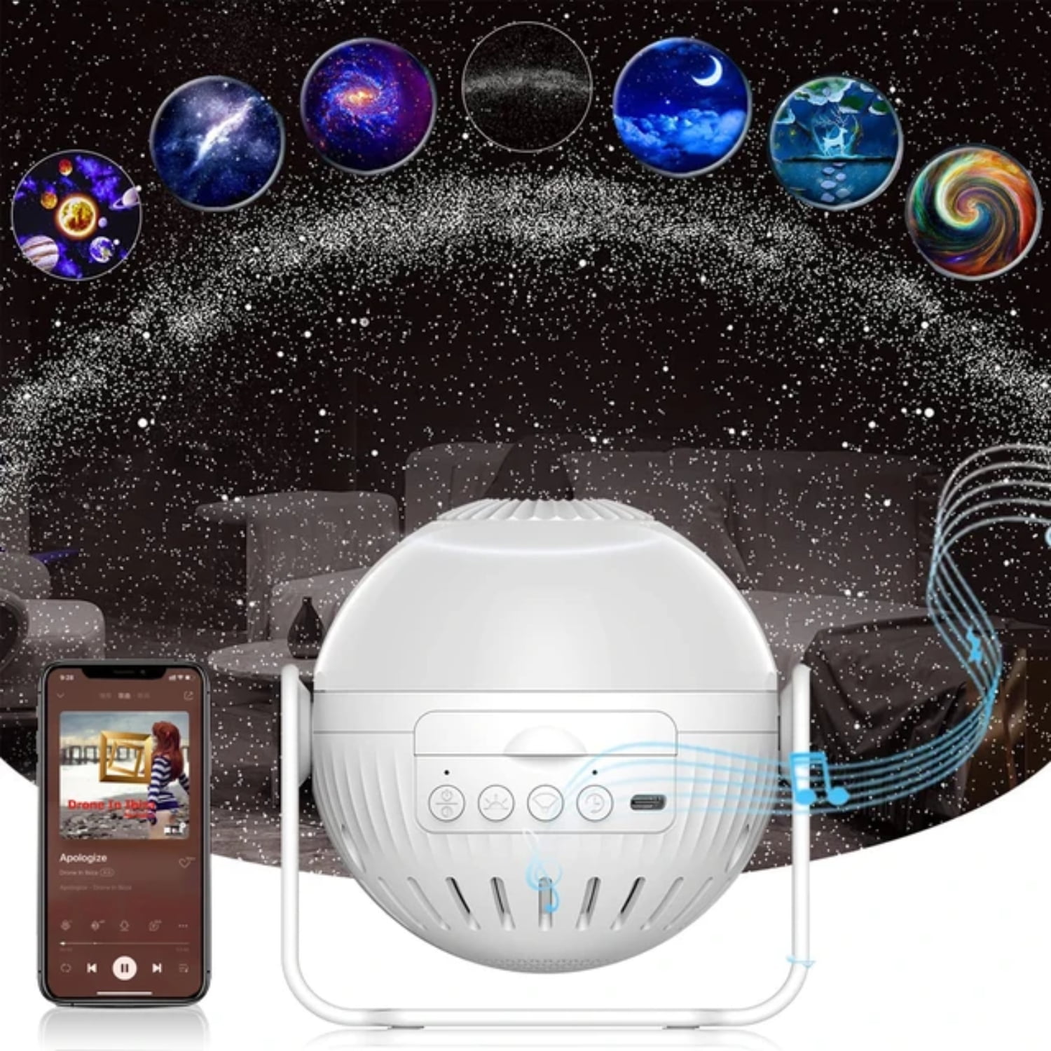 CHNGXJC Adjustable Bluetooth Planetarium Projector Star Projector Gift ...