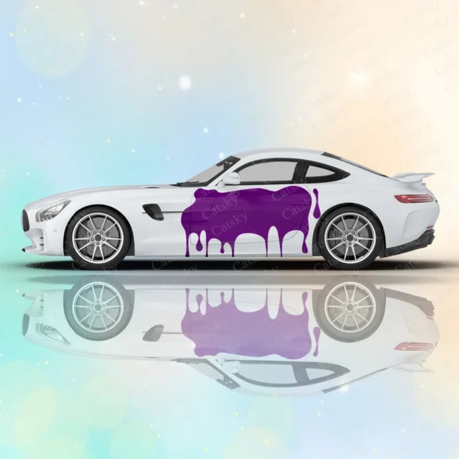 CHNGXJC Colorful Vinyl Itasha Car Side Decal Sticker - Vibrant and Eye ...