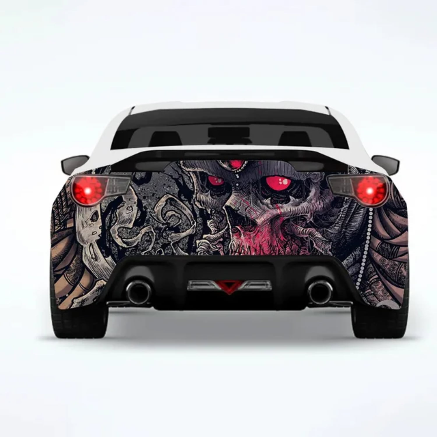 CHNGXJC Creative Dark Skull Design Car Wrap Rear Stickers Decal for ...