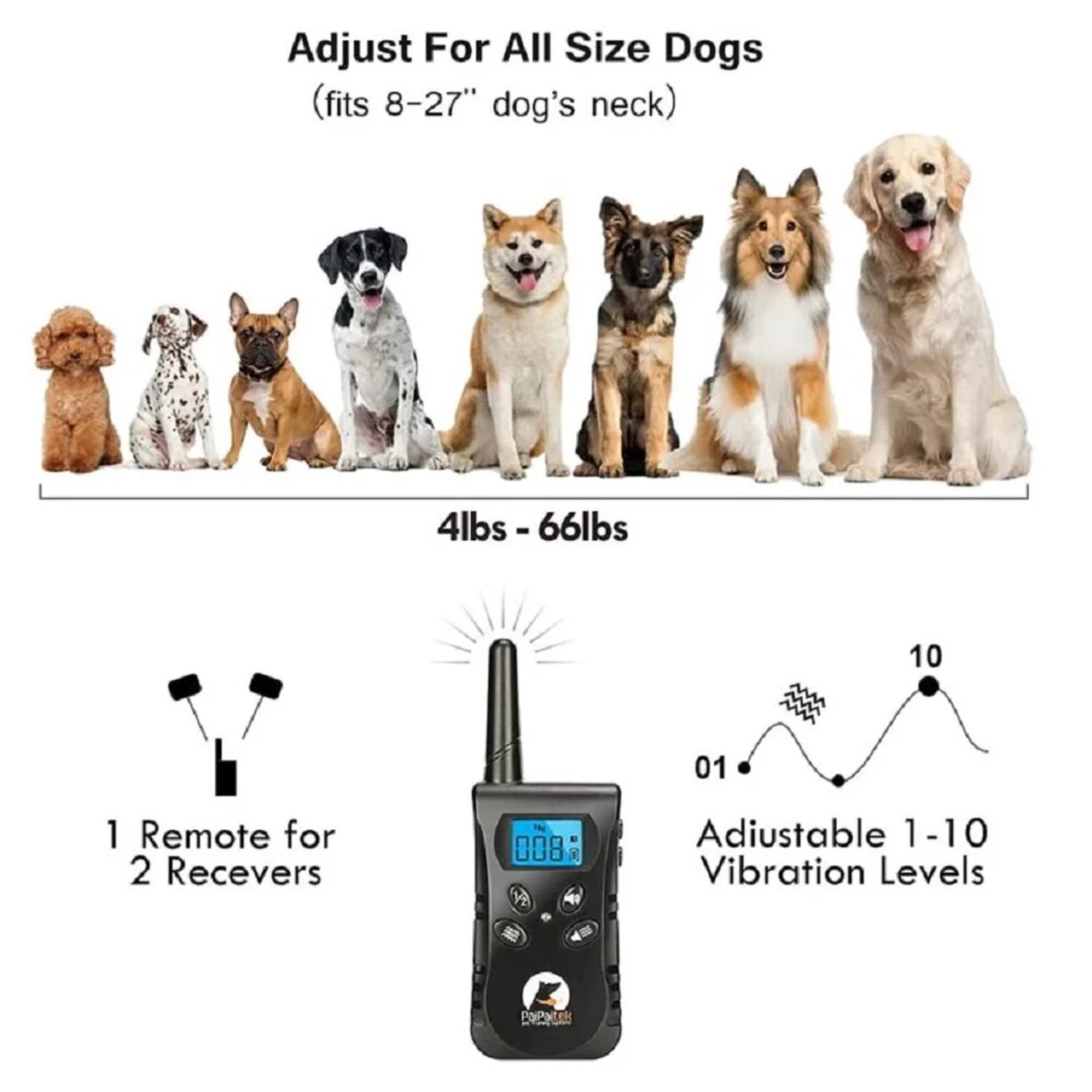 CHNGXJC Effective Humane Waterproof Remote Shock Collar - Rechargeable ...