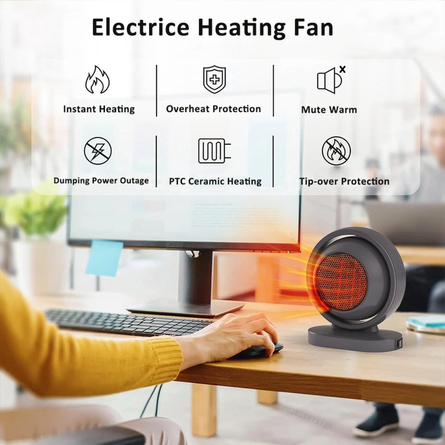 CHNGXJC Efficient Compact Portable Mini Fan Heater for Household ...