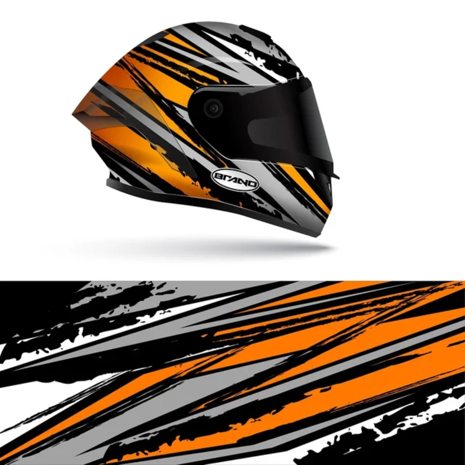 CHNGXJC Eye-catching Abstract Full Helmet Wrap Sticker - Vibrant ...