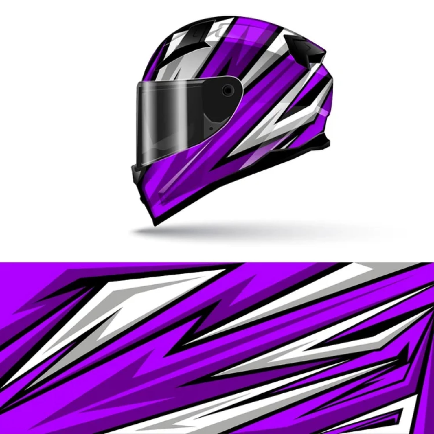 CHNGXJC Eye-catching Abstract Full Helmet Wrap Sticker - Vibrant ...