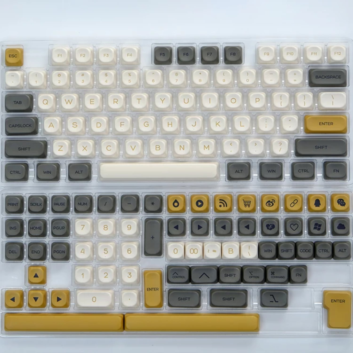 CHNGXJC Gorgeous Glimmer KOA Profile PBT Keycaps for GK61 Mechanical ...
