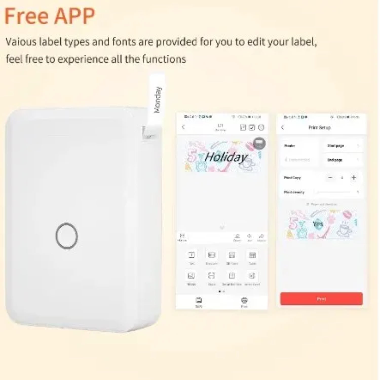 CHNGXJC High-Quality Niimbot D110 Wireless Label Printer - Efficient ...