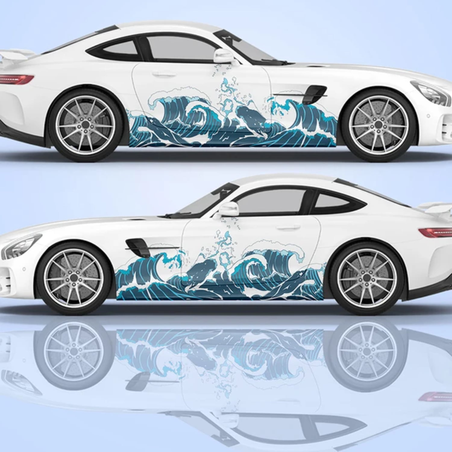 CHNGXJC High Quality Stunning Japanese Sea Wave Art Car Wrap Sticker ...