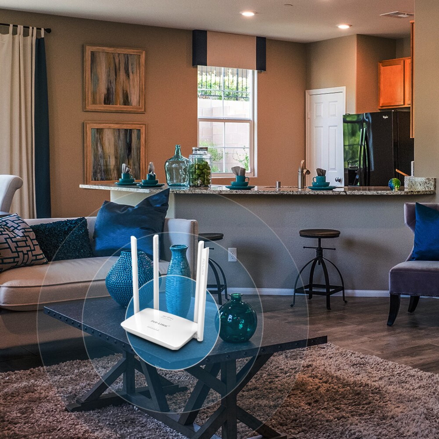 CHNGXJC High Speed 300Mbps PIX-LINK WR08 Wireless Router with 4 ...