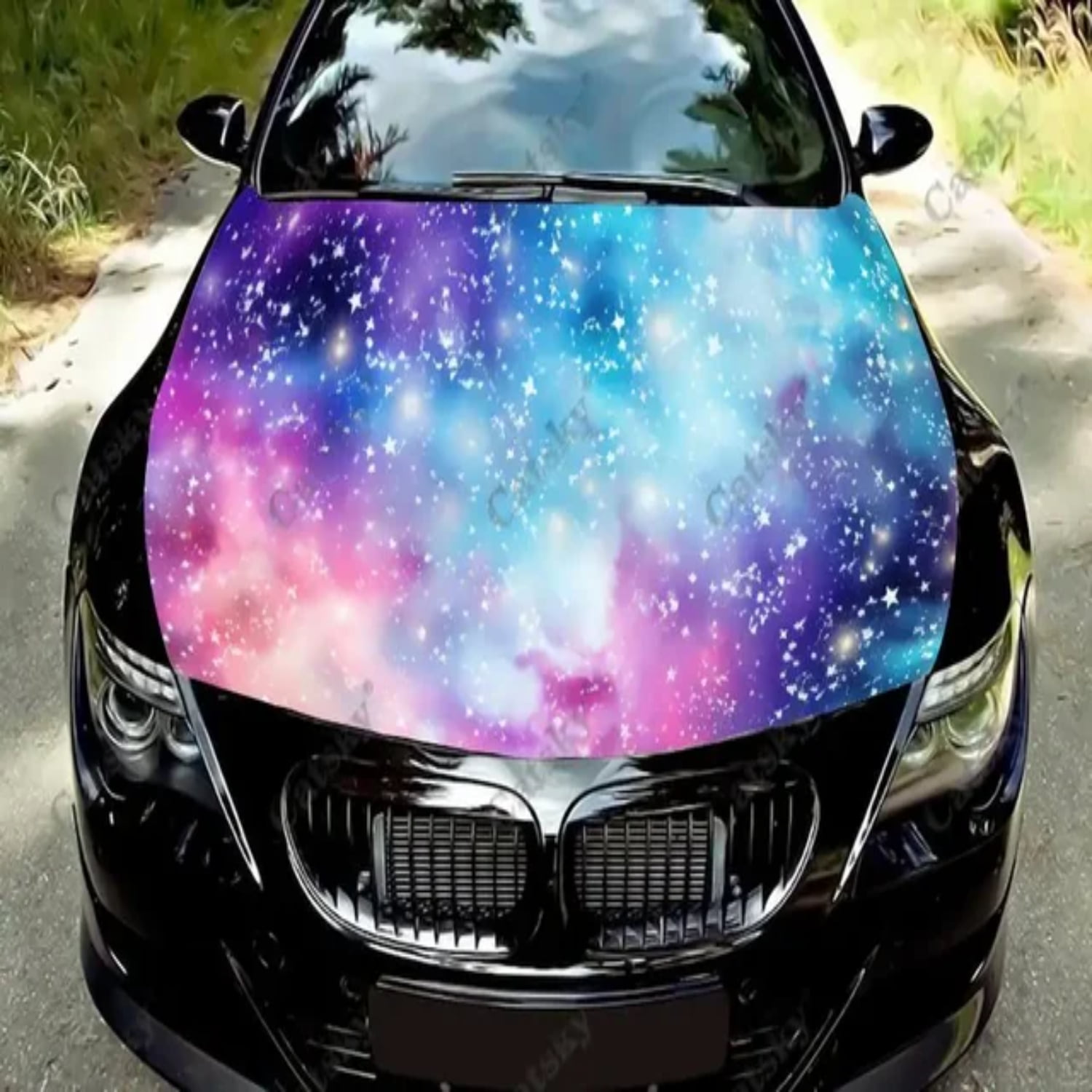 CHNGXJC Holographic Glitter Vinyl Car Hood Wrap Film - Sparkling Auto Accessories for Stylish ...