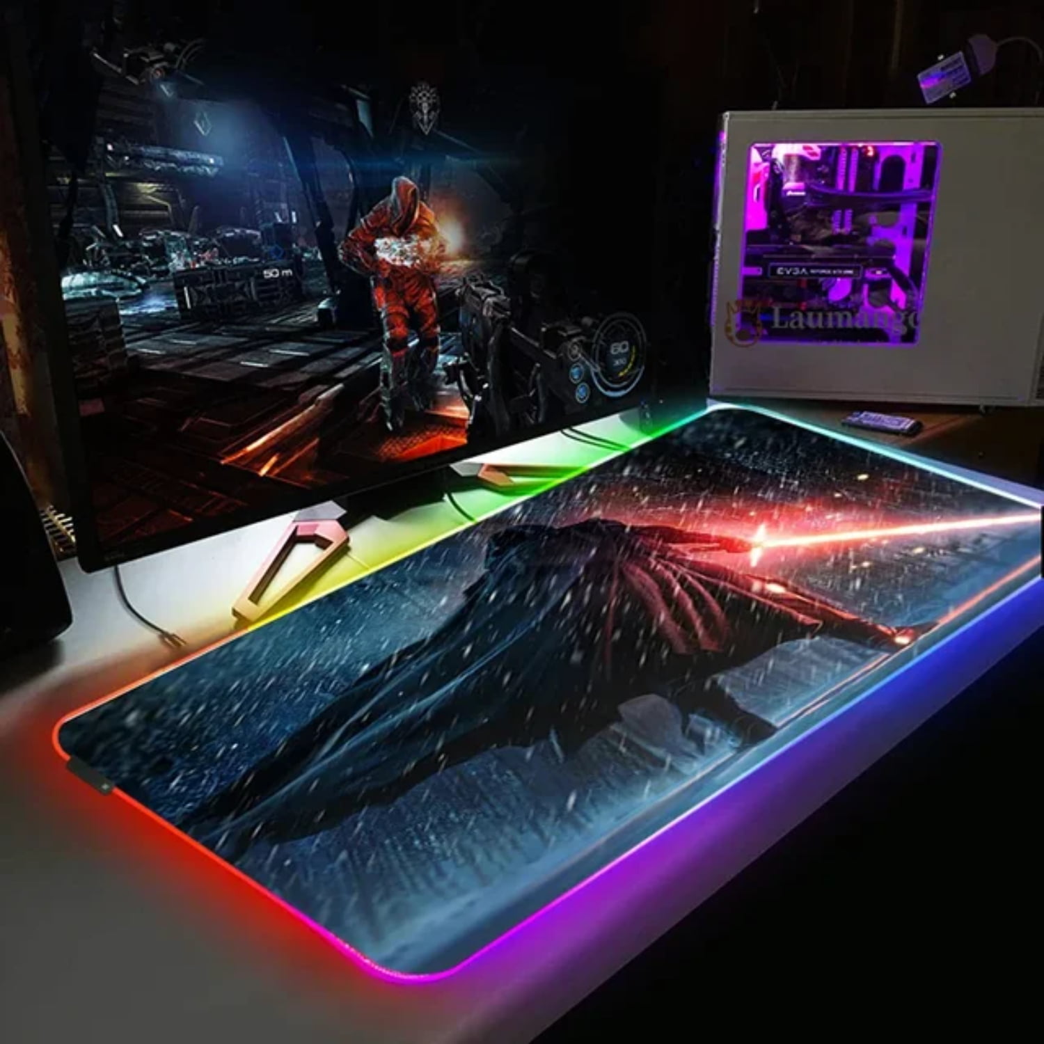 CHNGXJC Large Custom RGB Stars Wars Mouse Pad for Gaming Anime Keyboard ...