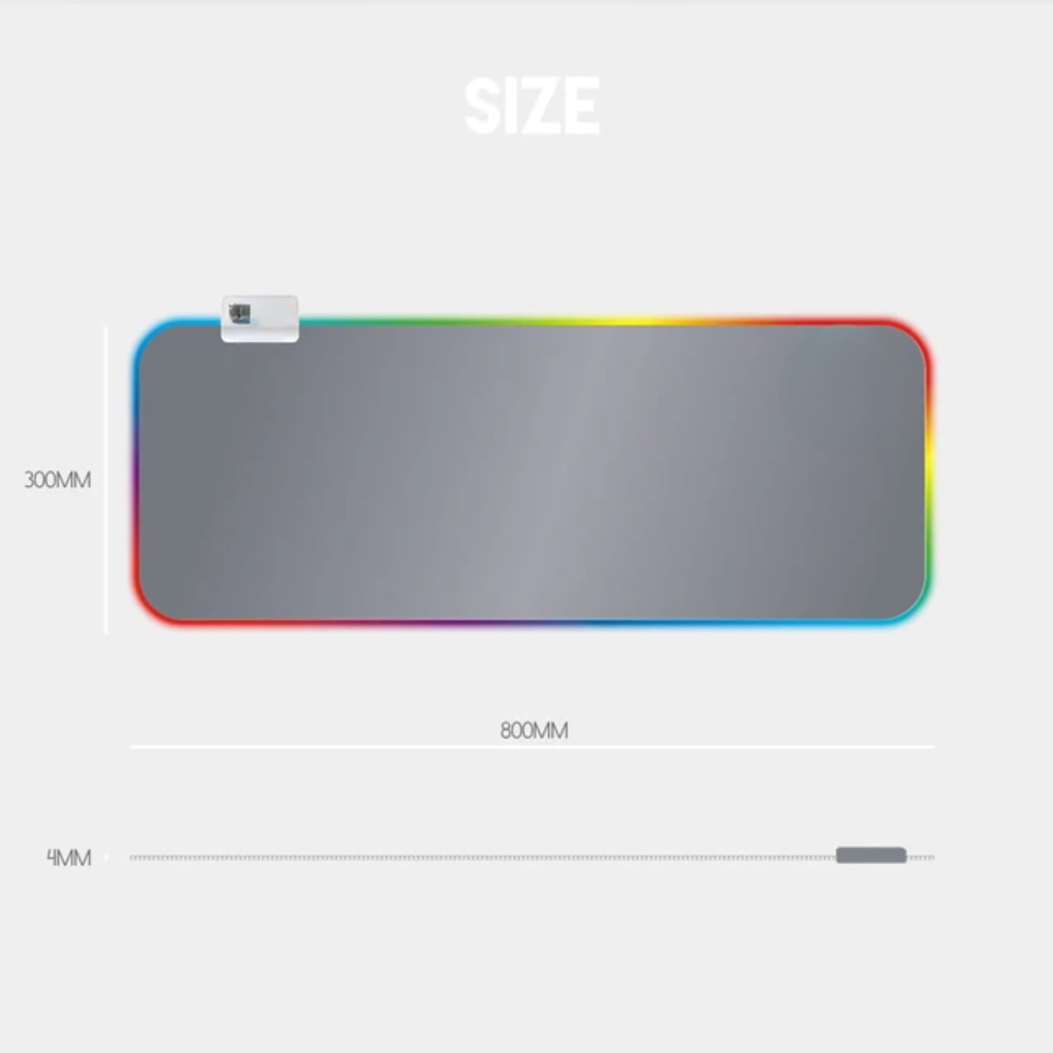 CHNGXJC Large Non-Slip RGB Light Gaming Mouse Pad for PC MPR800S ...