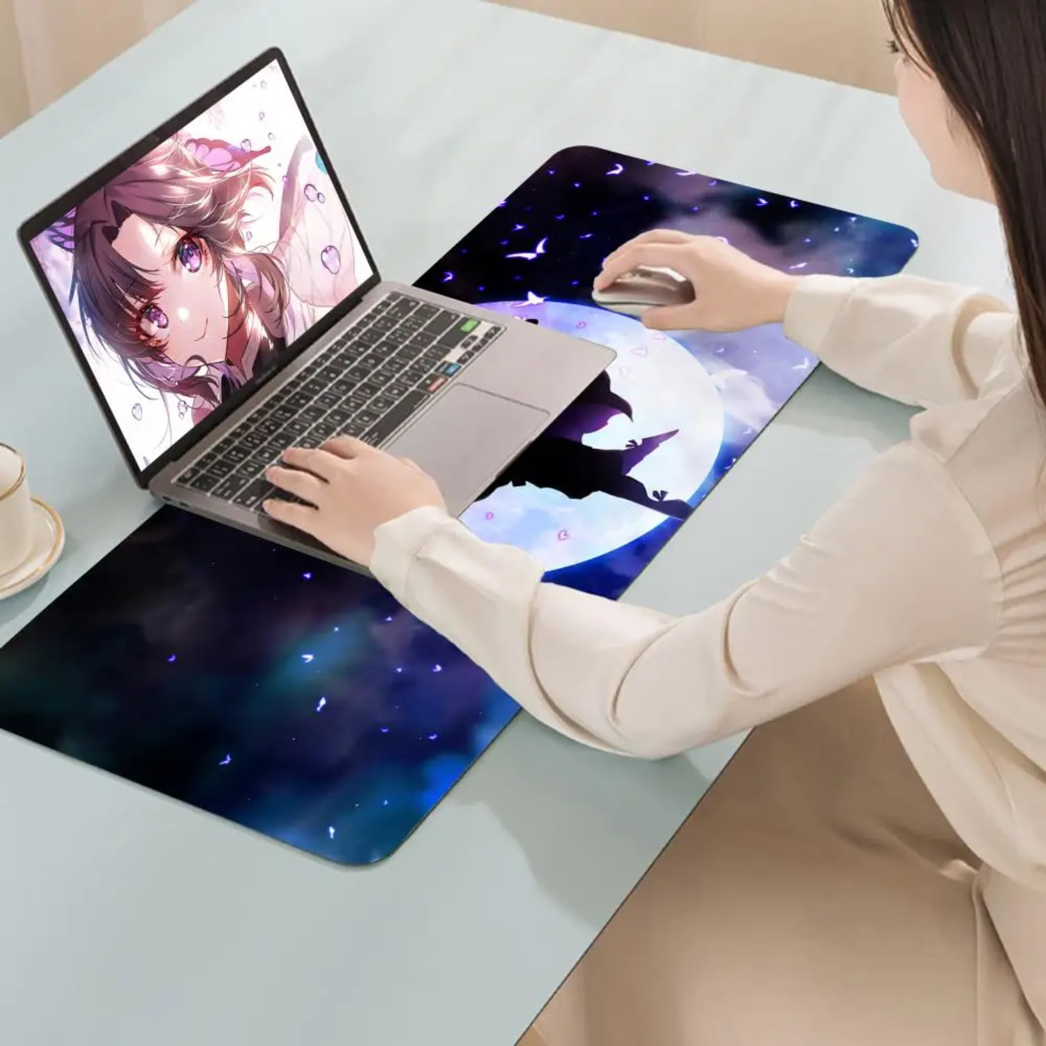 CHNGXJC Luxurious Shinobu Demon Slayer Anime Desk Mat - Stylish Gaming ...