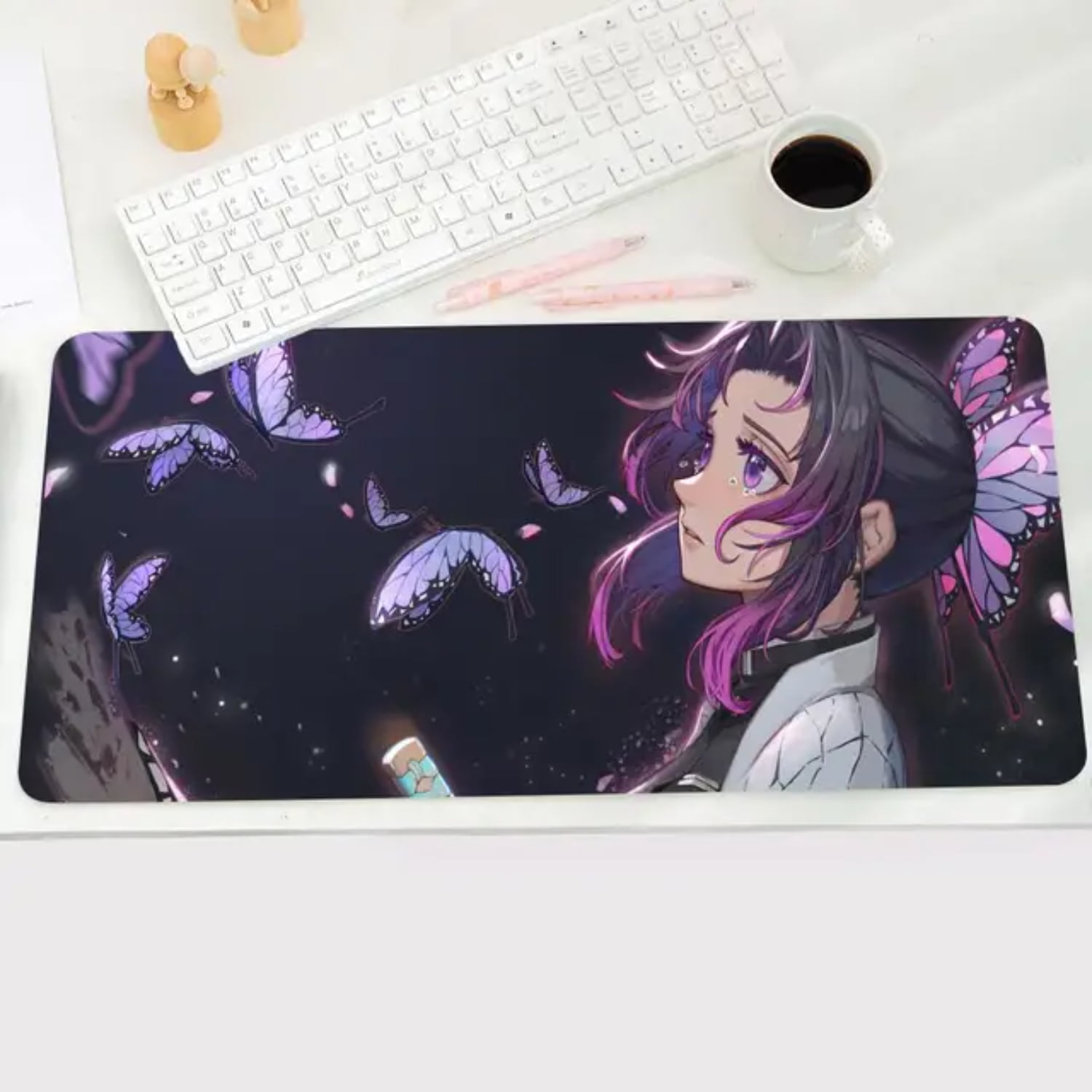 CHNGXJC Luxurious Shinobu Demon Slayer Anime Desk Mat - Stylish Gaming ...