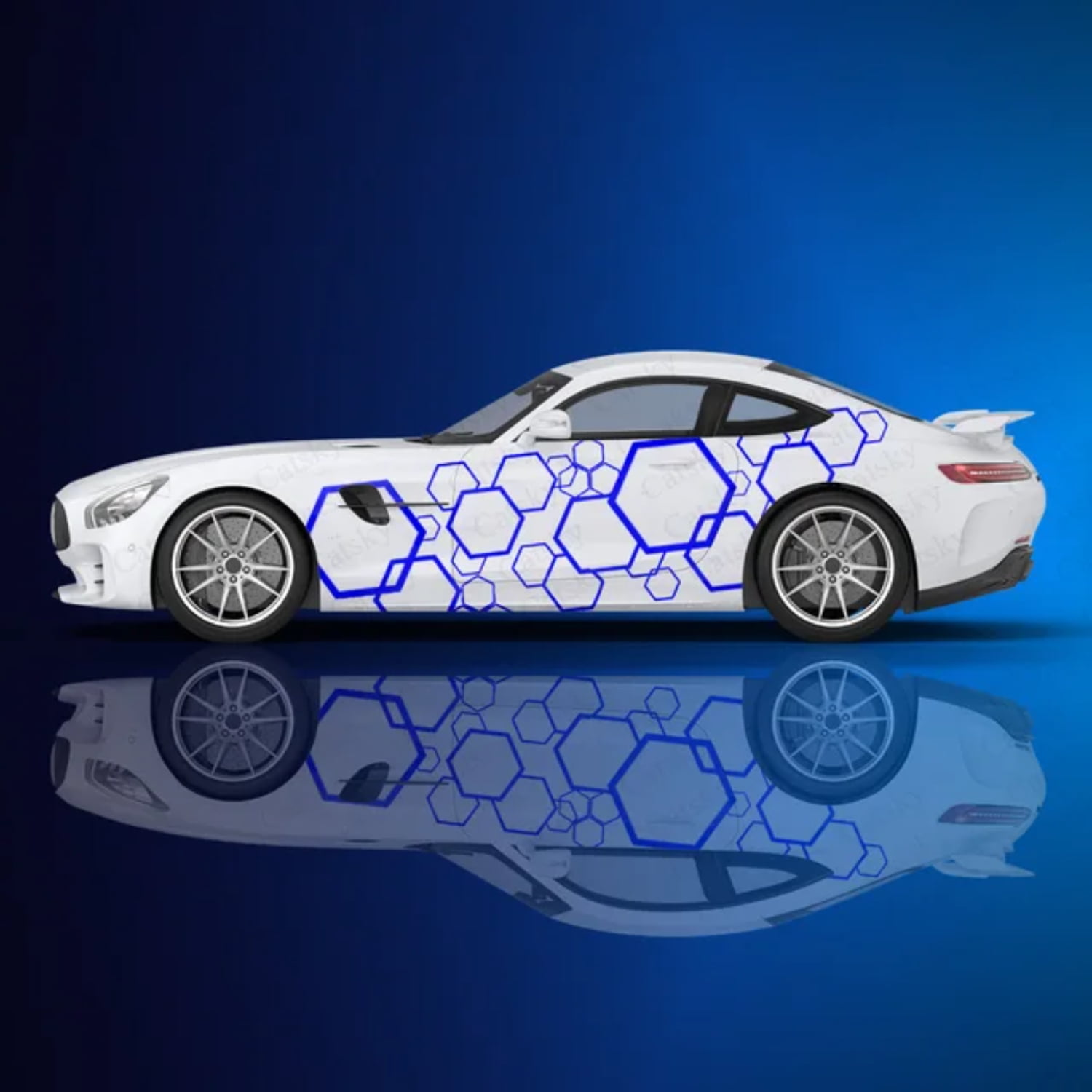CHNGXJC Premium Honeycomb Hexagon Car Vinyl Stickers - Side Decals and ...