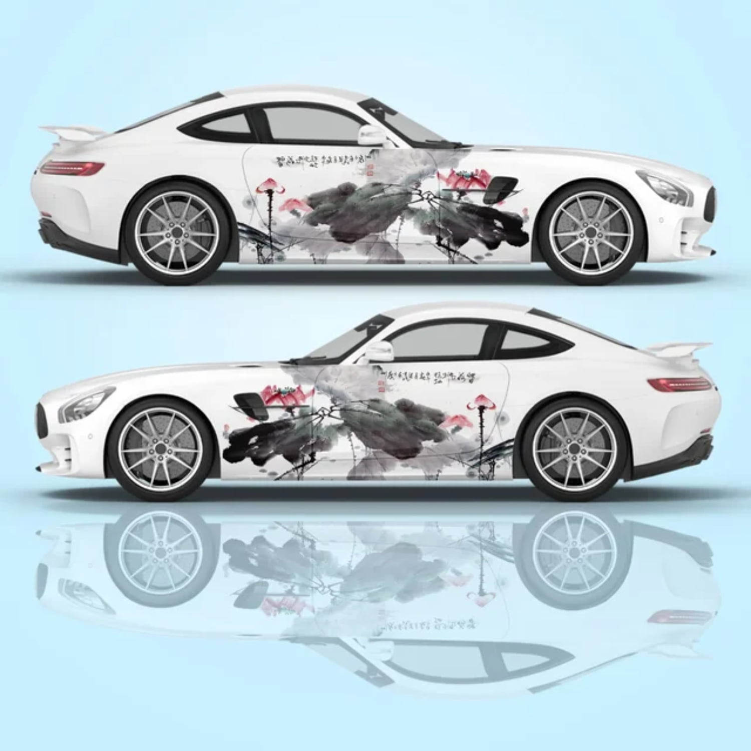CHNGXJC Reversible Chinese Ink Painting Art Car Stickers - Stunning and ...