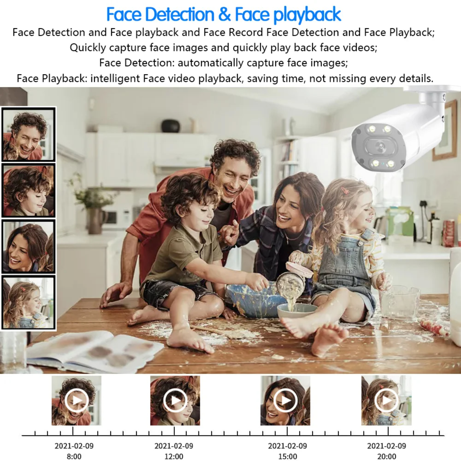 CHNGXJC Weatherproof Outdoor AHD CCTV Camera Kit: 8MP Full Color Night ...