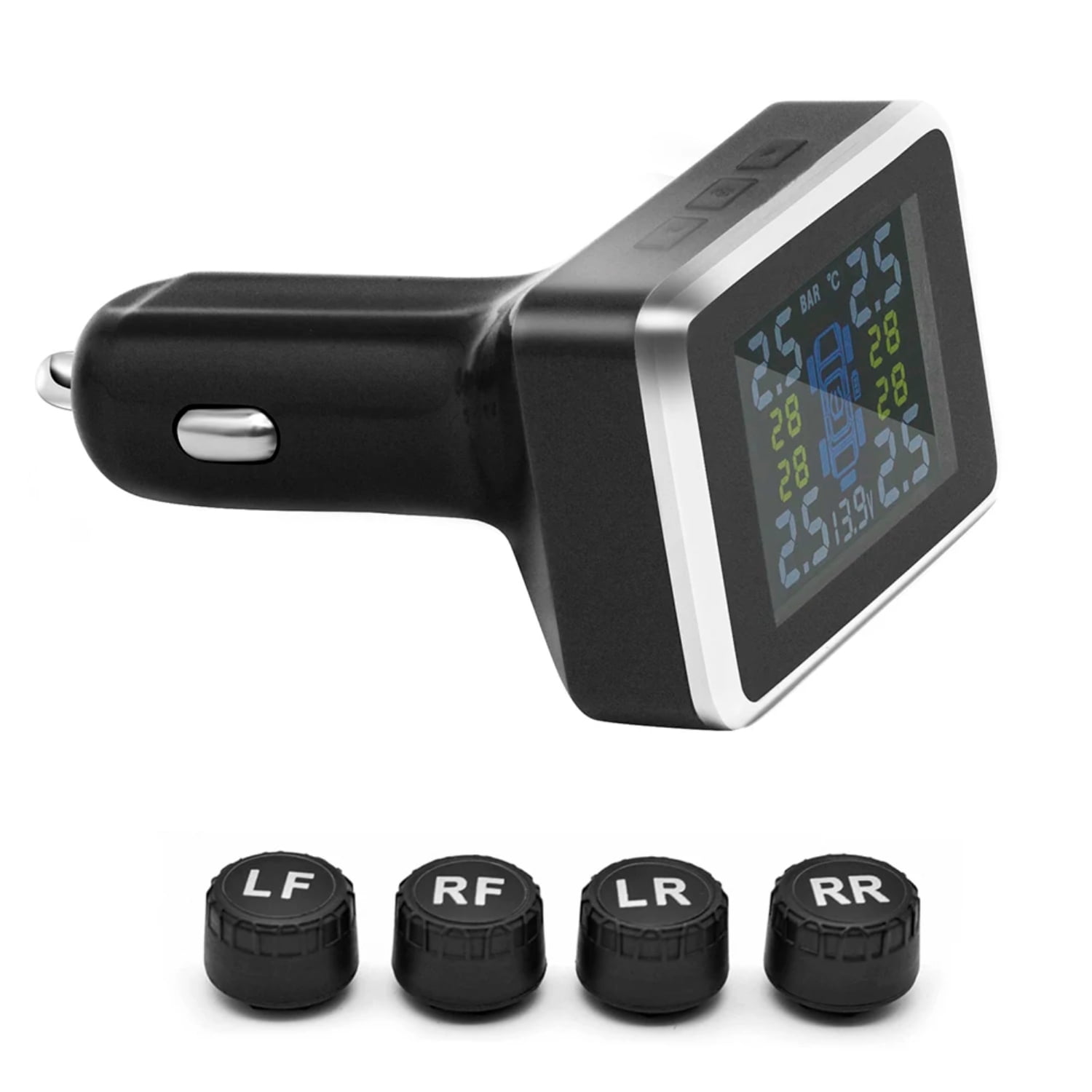 CHNGXJC Wireless LCD Digital Car Tire Pressure Monitoring System with ...