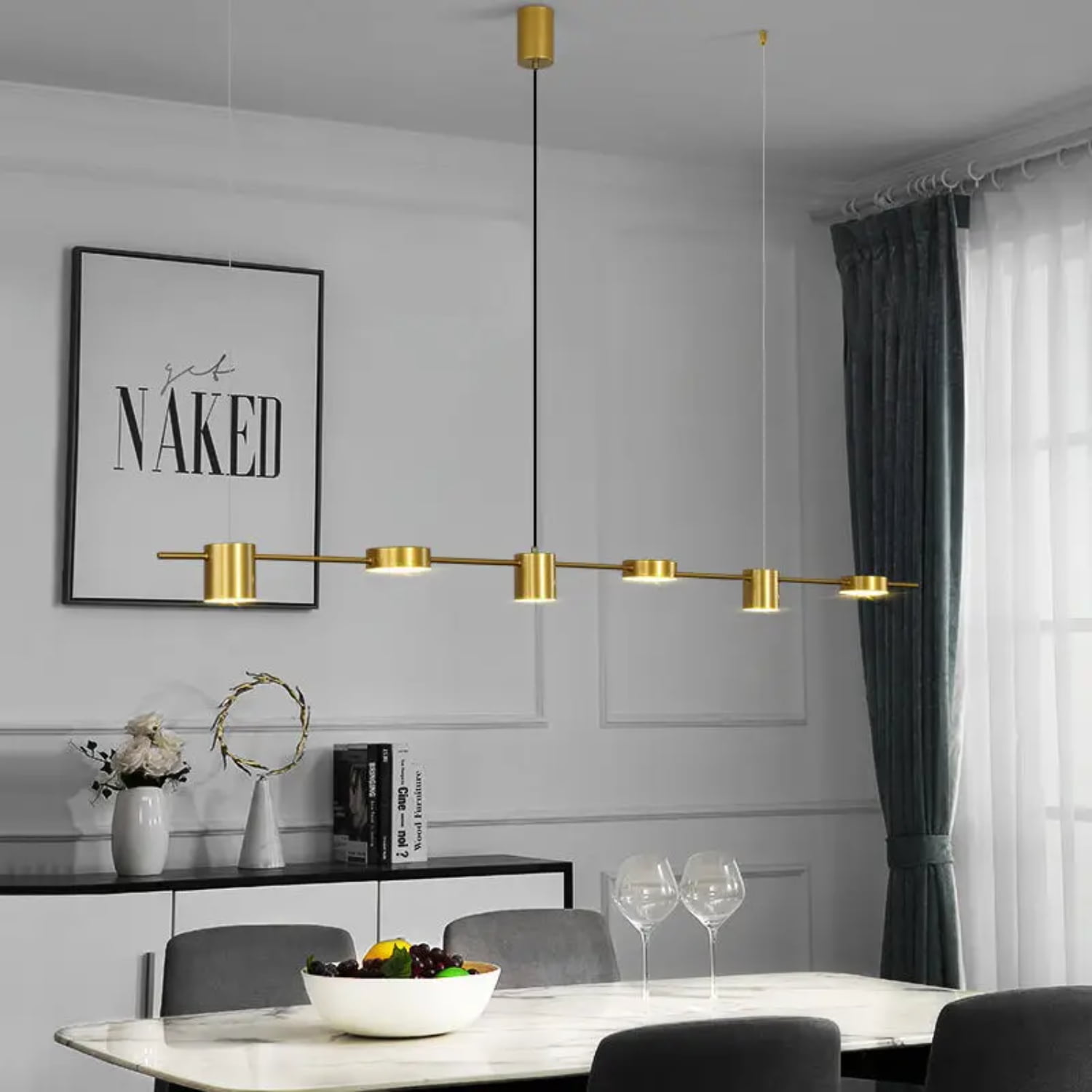 CHNGYCX Dimmable Modern LED Hanging Light Fixture for Kitchen Living ...