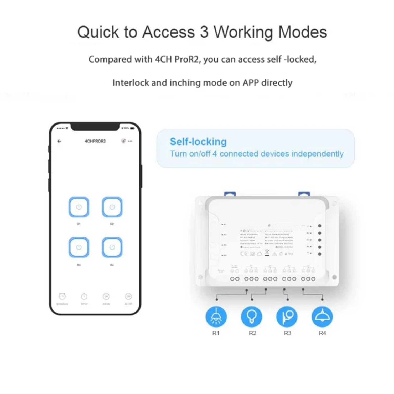 CHNGYCX Smart 4-Gang WiFi Switch Control for up to 4 Devices ...