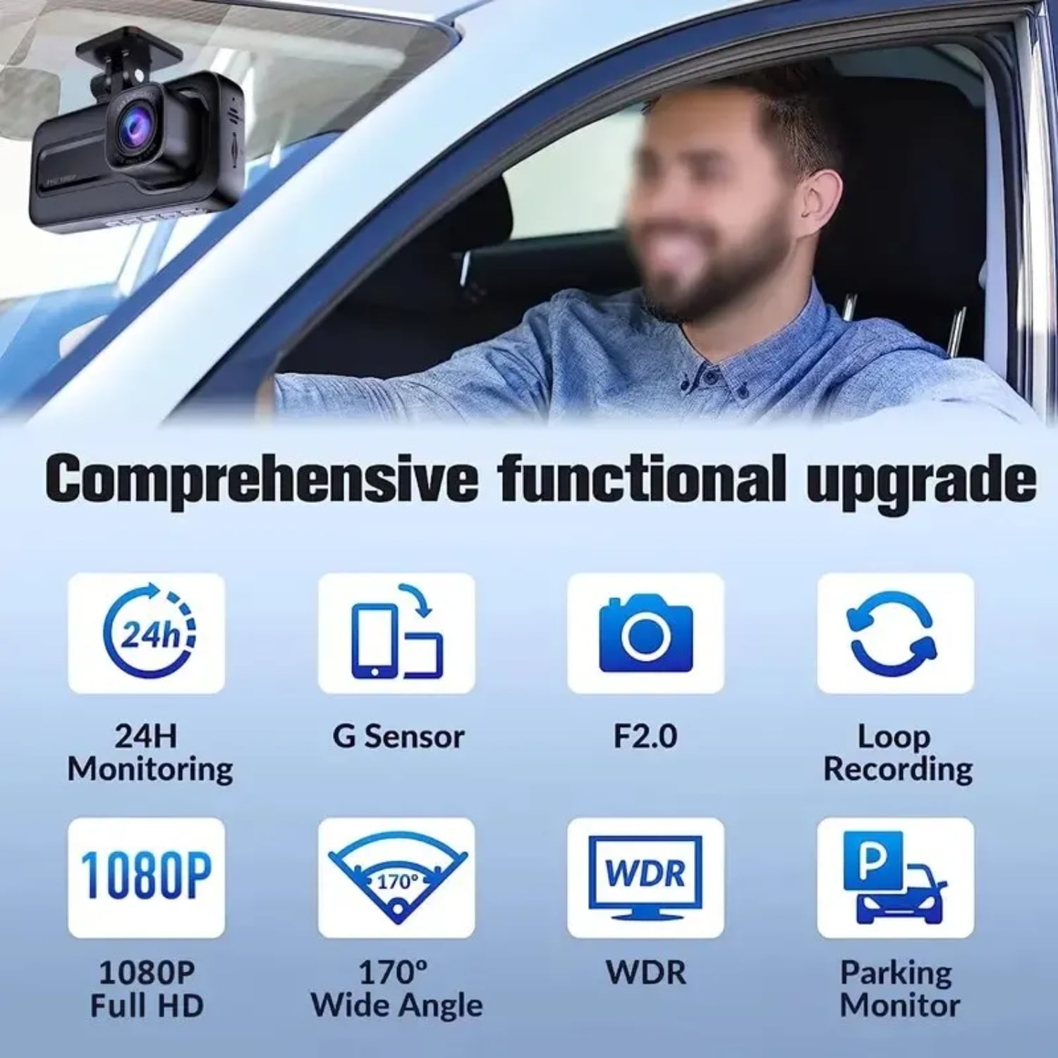 CHNGYDZ High Definition Triple Lens Wide Angle 1080P Car DVR with ...