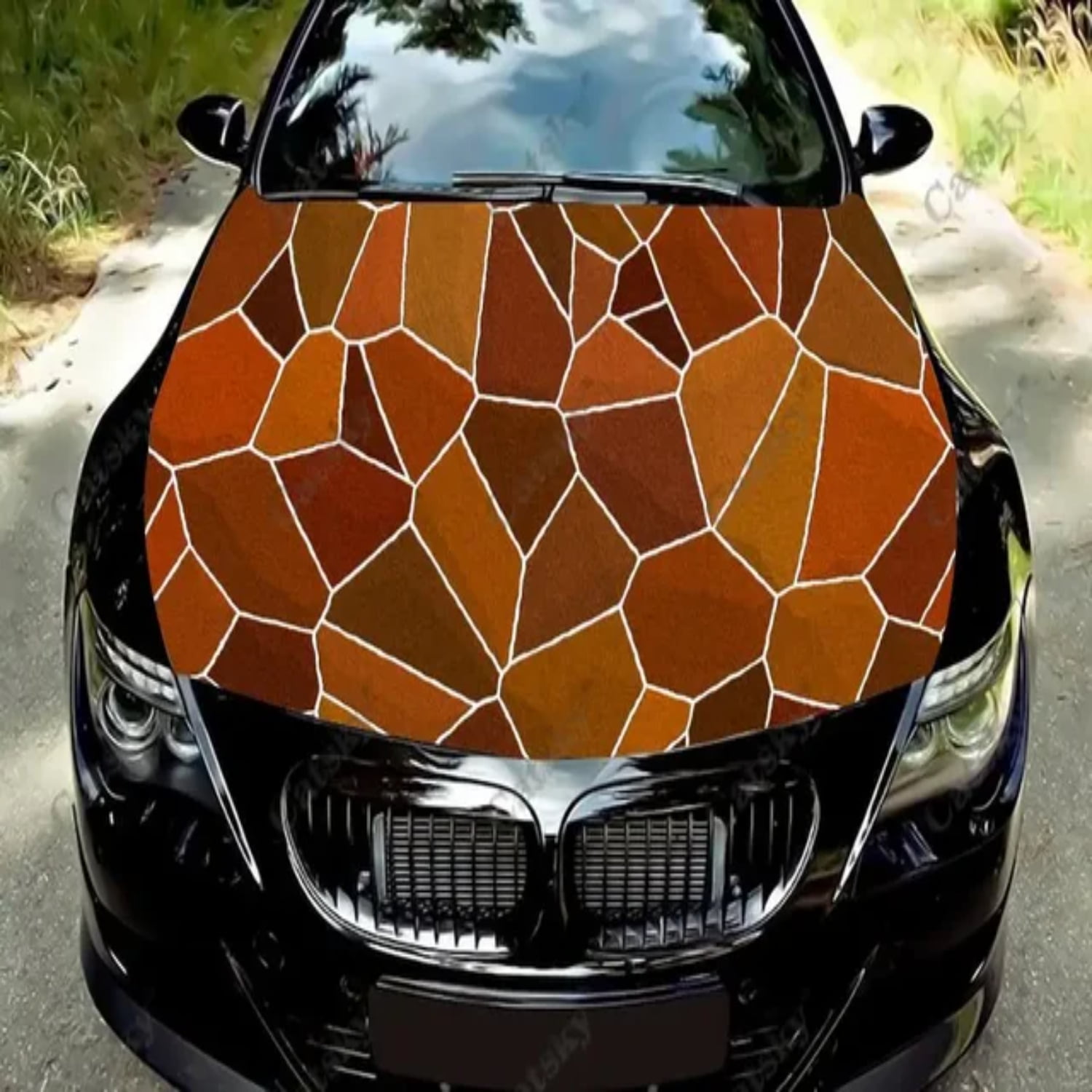 CHNGYJC Abstract Vinyl Film Engine Cover Decals Sticker with Protective ...