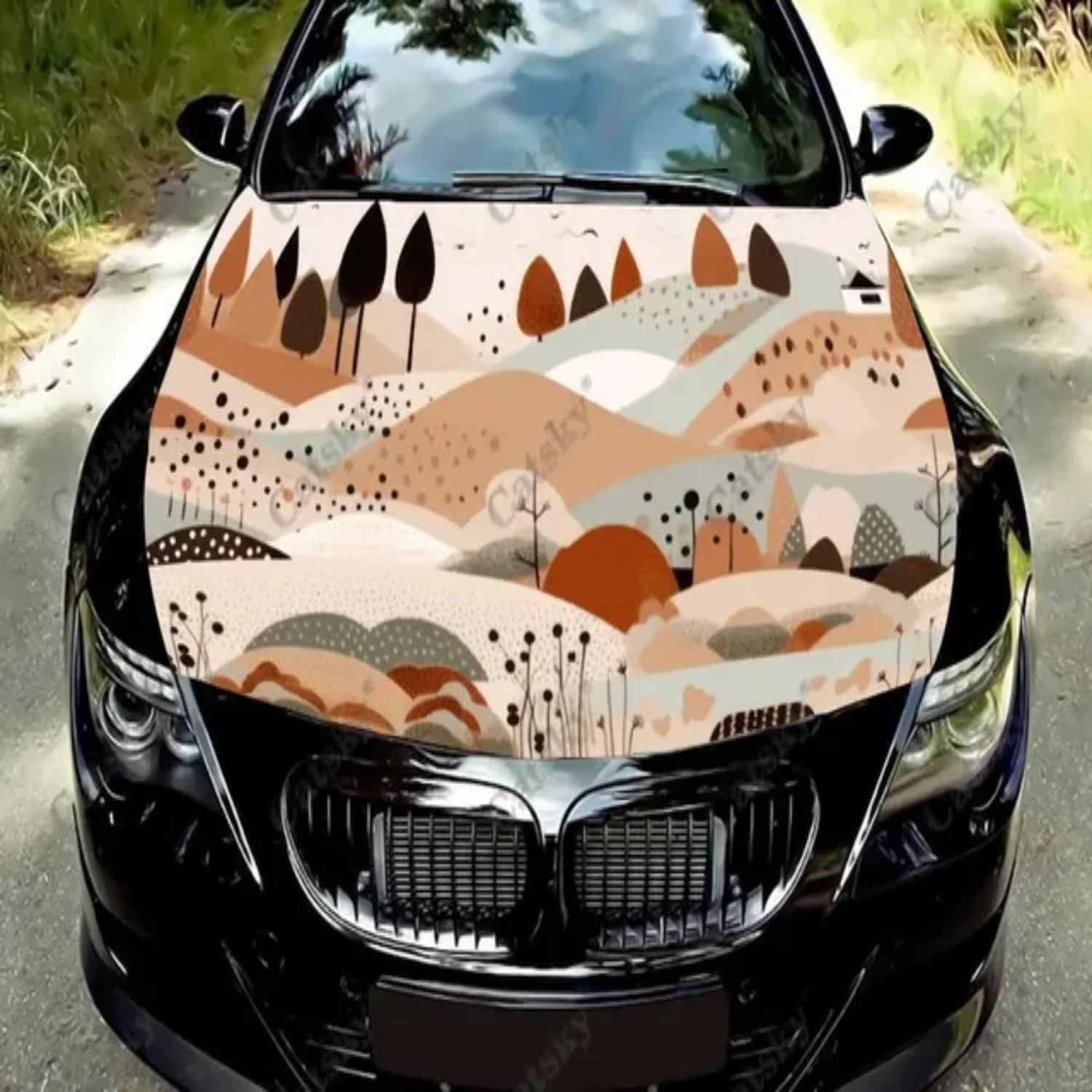CHNGYJC Colorful Mountain Landscape Vinyl Wrap Film Sticker for Car ...