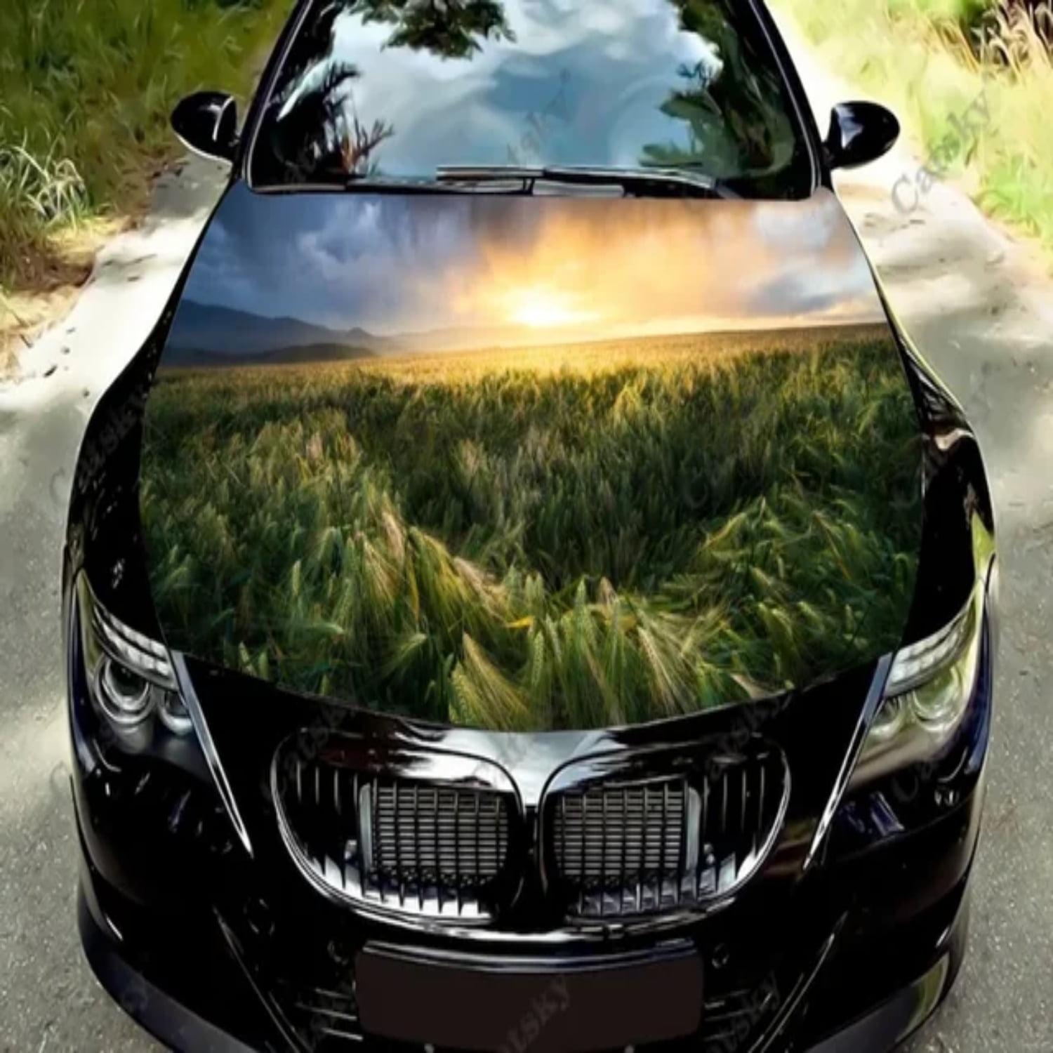 CHNGYJC Custom Protective Wheat Color Vinyl Car Hood Wrap Sticker Decal ...