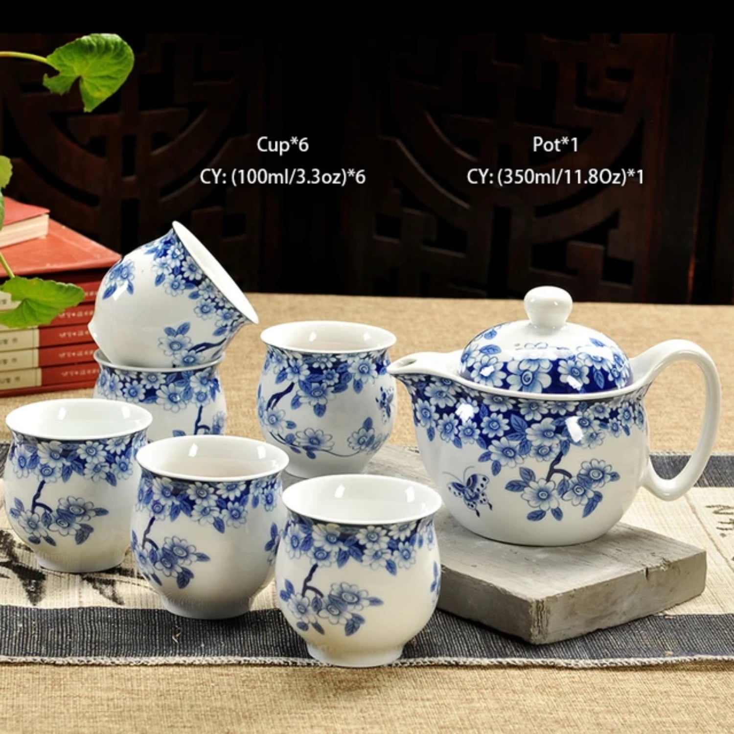 CHNGYJC Exquisite Handmade Retro Chinese Porcelain Kung Fu Teapot with ...