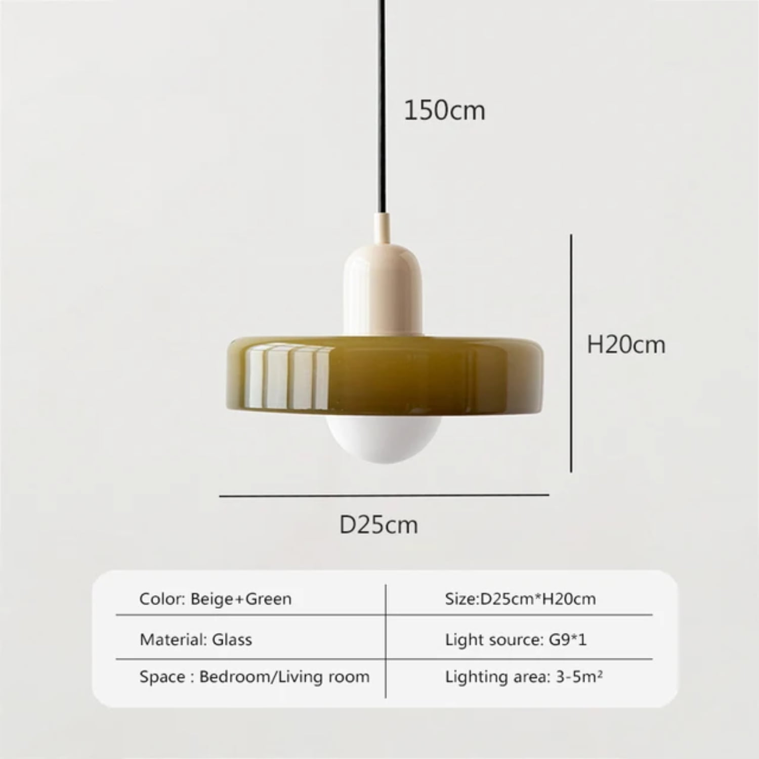 CHNGYJC Gorgeous Elegant and Warmly Glowing Nordic Glass Pendant Light ...