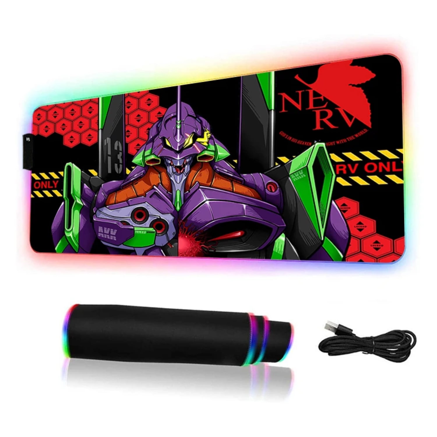 CHNGYJC Luminous RGB LED Backlight Gaming Mouse Pad - Extra Large Desk ...
