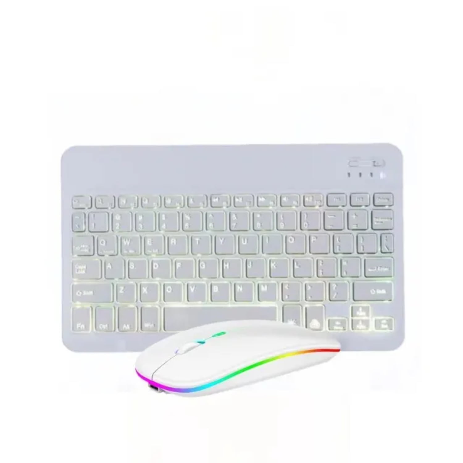 Chngyjc Rechargeable Mini Wireless Backlit Bluetooth Keyboard And Mouse Set For Tablet And