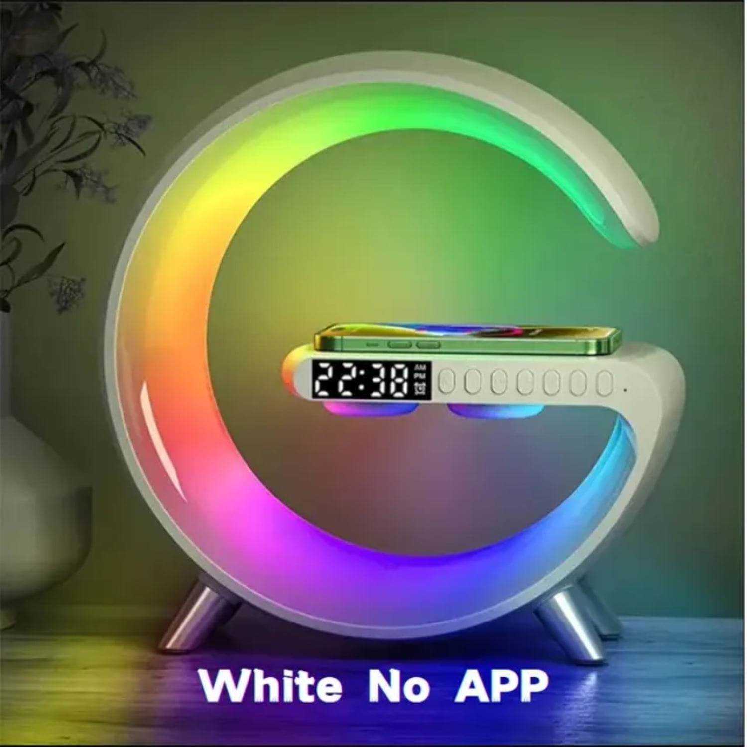 CHNGYJC Wireless Charger Music Desk Lamp with Smart Light Dazzle Color ...