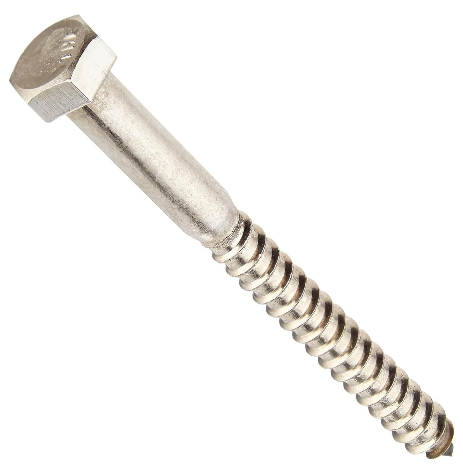 CHNRED 832074 3/8 x 4-Inch Stainless Steel Hex Lag Screws, 25-Pack ...