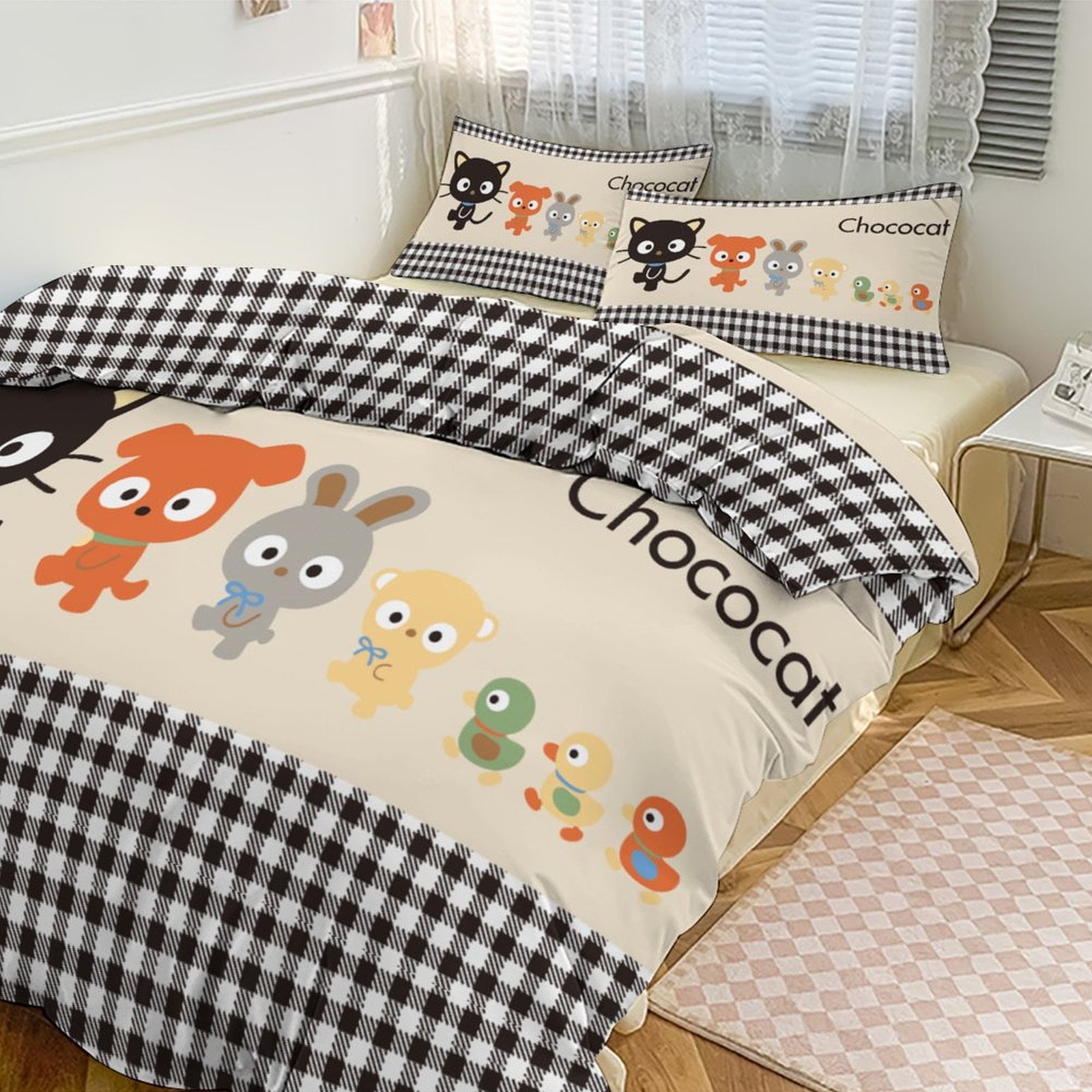 CHOCOCAT Bedding Set Anime Three-piece for Boys Girls Teens - Walmart.com