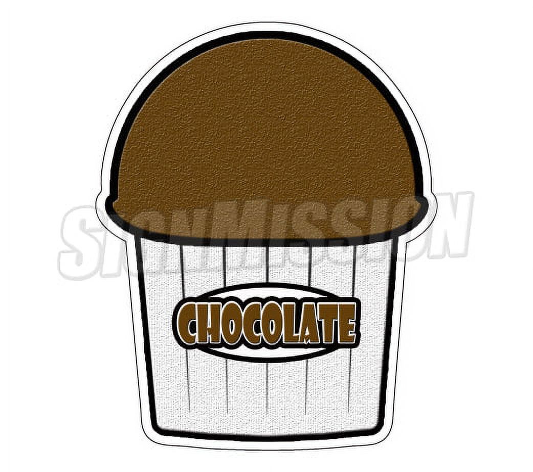 CHOCOLATE FLAVOR Italian Ice Decal shaved ice cart sign - Walmart.com