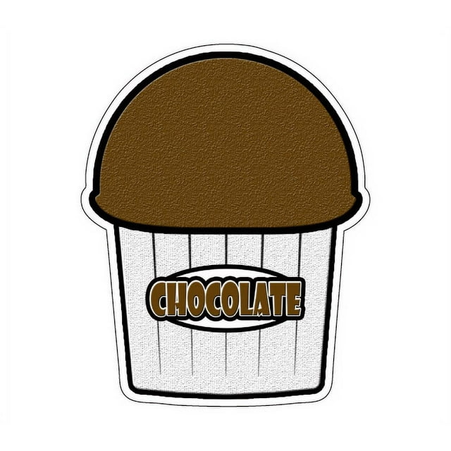 CHOCOLATE FLAVOR Italian Ice Decal shaved ice cart sign - Walmart.com