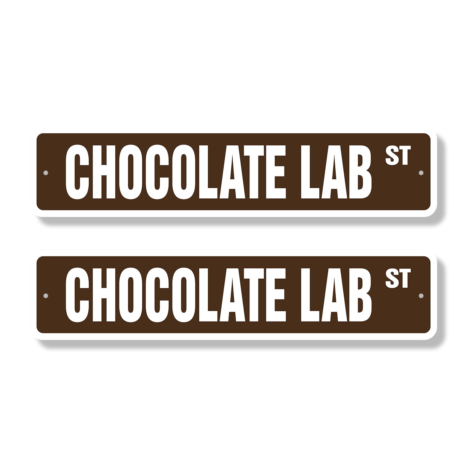 CHOCOLATE LAB Classic Street Sign (2 Pack) dog pet labrador novelty ...