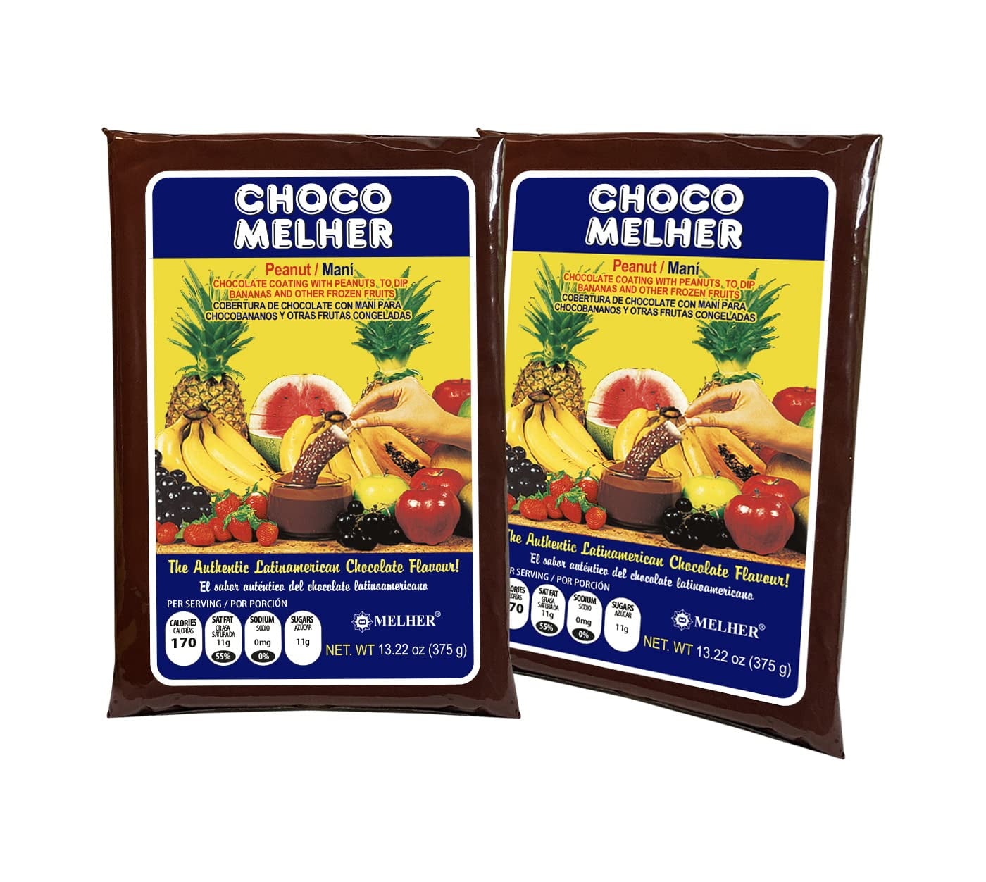 CHOCOMELHER Peanuts - 2 STF9 Pack - Milk Chocolate With Peanuts for ...