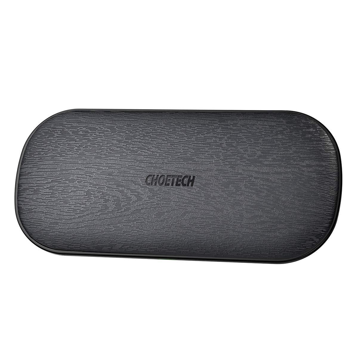 CHOETECH Dual Fast Wireless Charger, 5 Coils Qi Certified Double ...