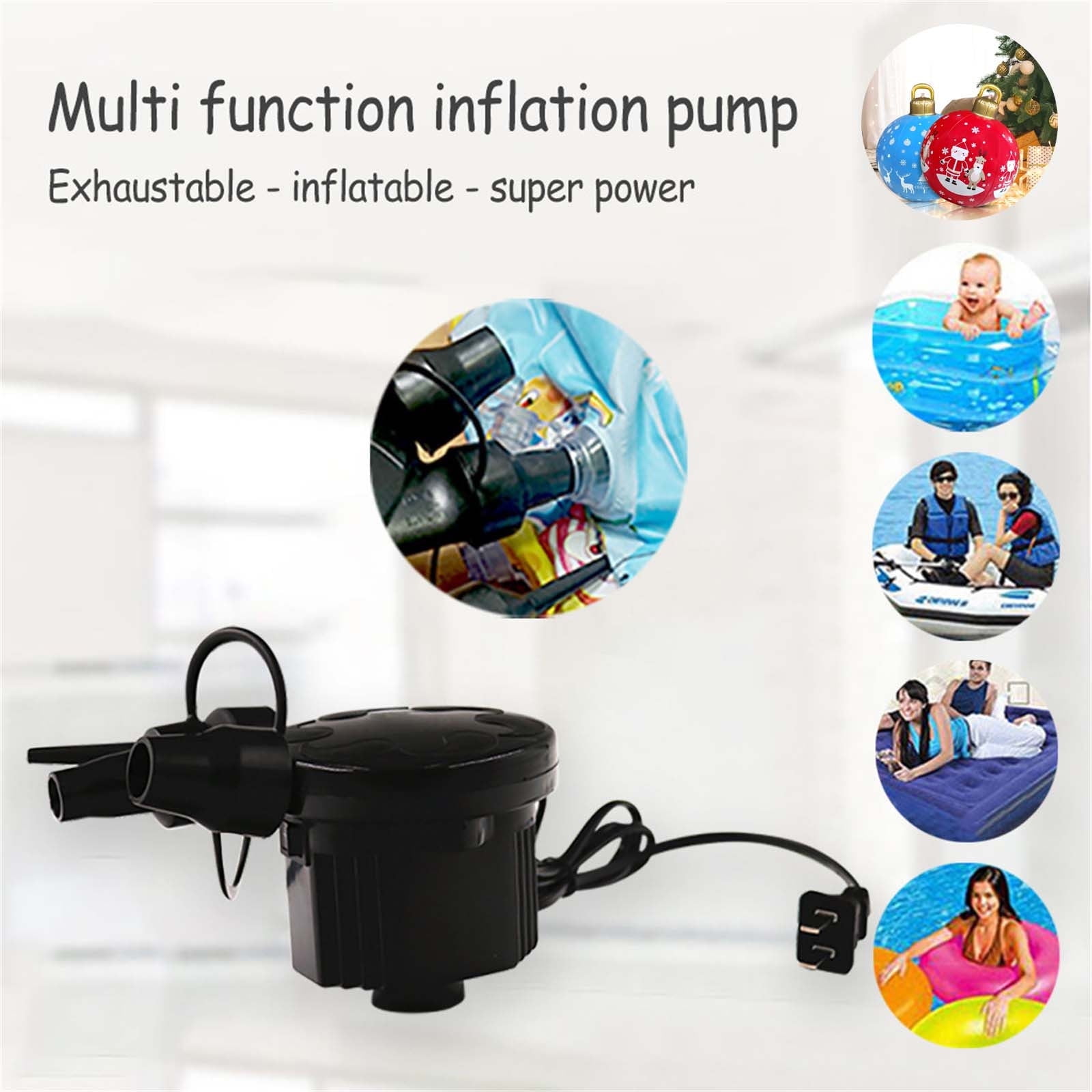 MixMart Electric Air Pump - Portable Quick-Fill Inflator/Deflator Pumps ...