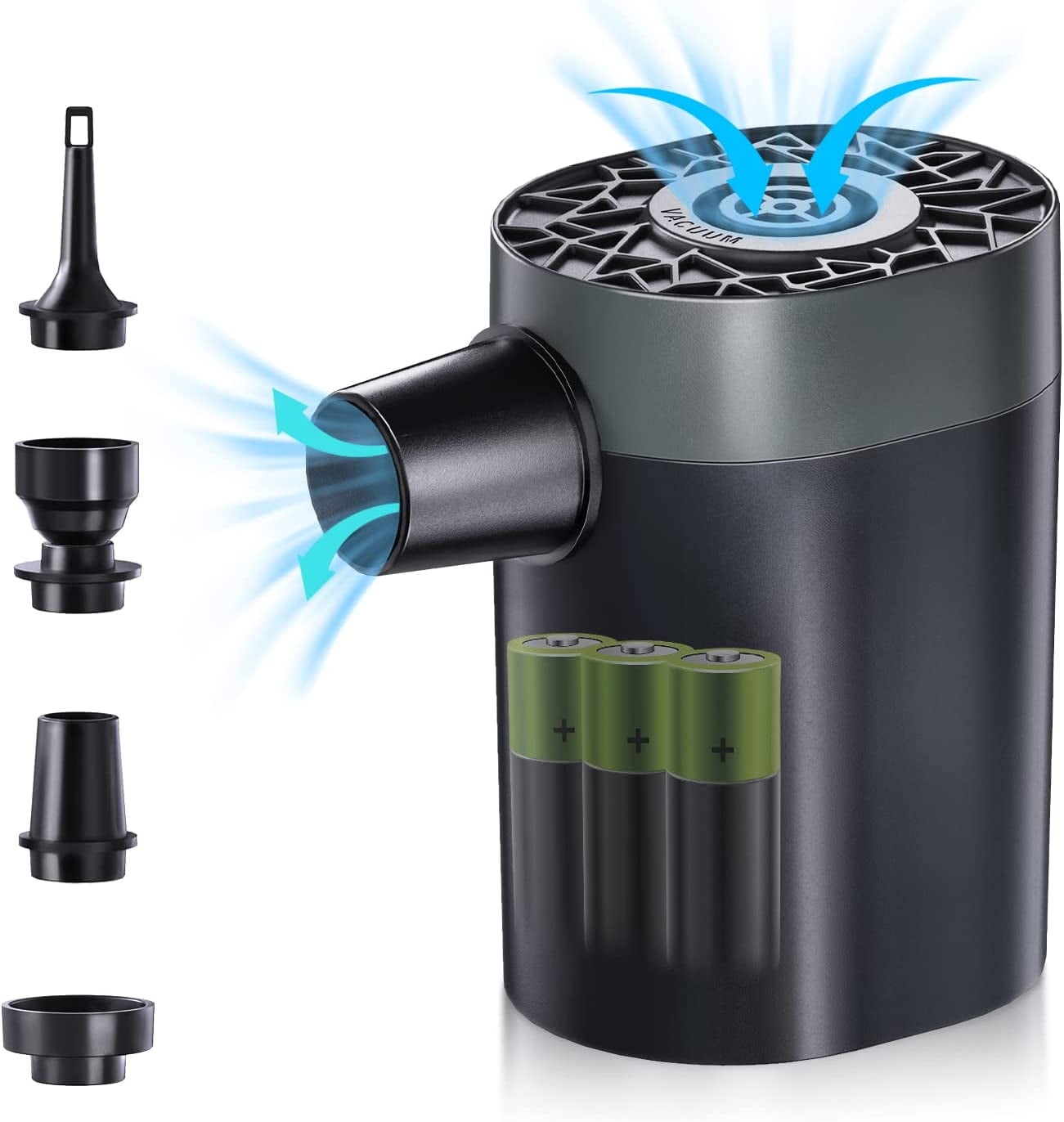 MixMart Electric Mini Air Mattress Pump for Inflatables, Portable USB ...