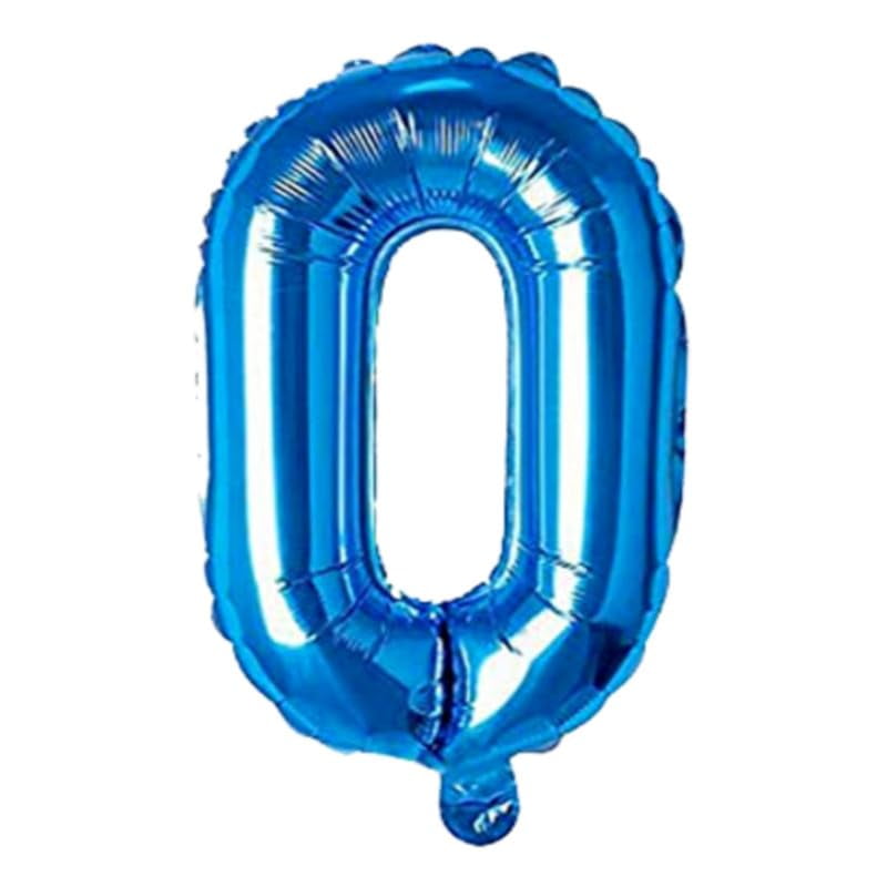 CHOICE CORNER Blue 32 Inches 0 Numbers Shape Large Big Foil Helium ...