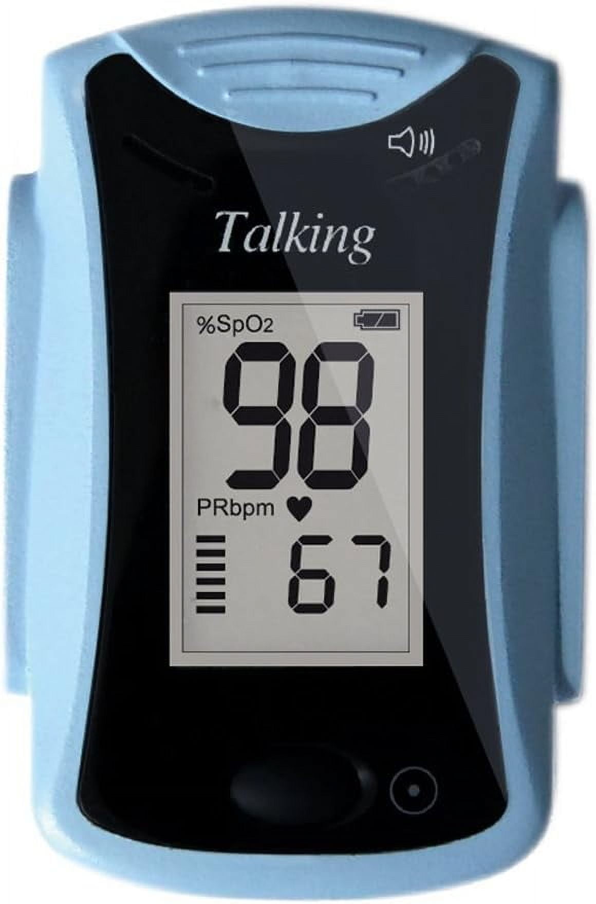 CHOICEMMED Finger Pulse Oximeter with Sound - English Speaking Blood ...